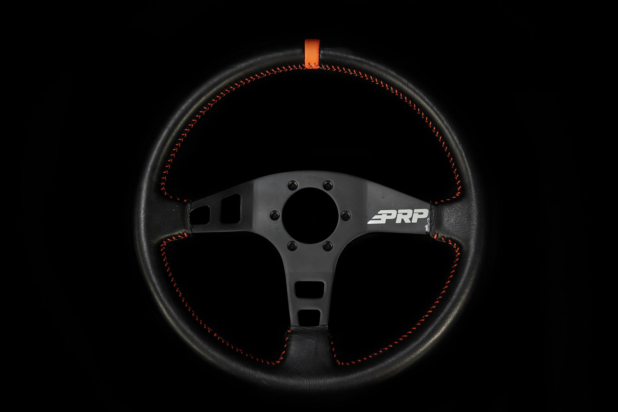 PRP Flat Steering Wheel - Orange Leather – JJ Performance